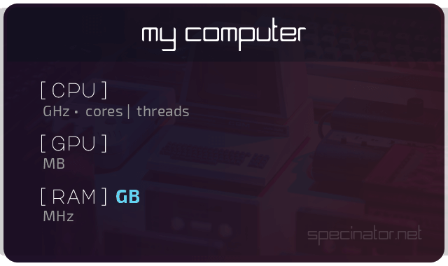 Panel Generator - Specinator - All your PC specs at hand!